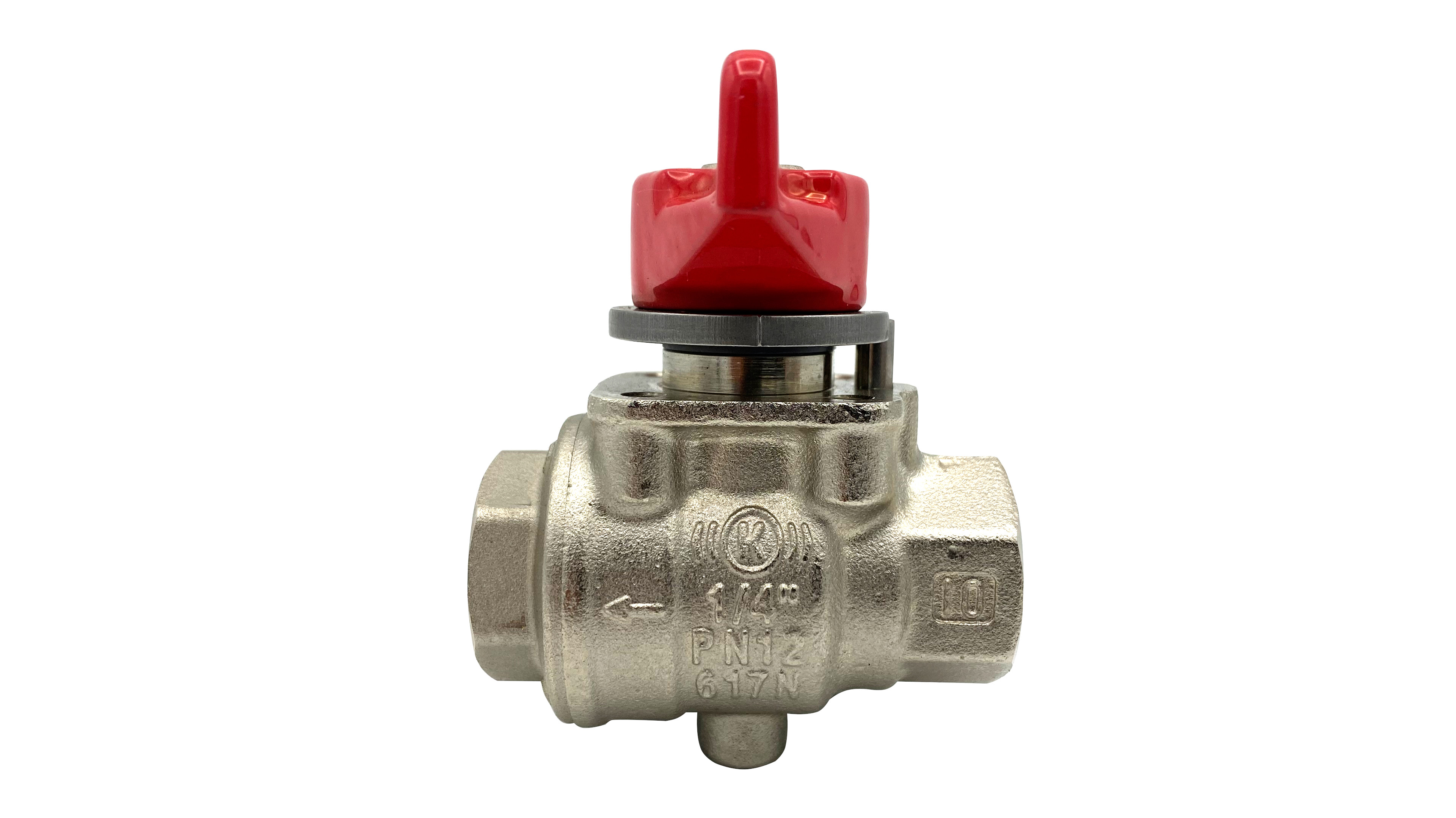 2-Wege Kugelhahn mit Knebelgriff, KH IG/IG, Kugelhahn 2-teilig, KH Innengewinde, Kugelhahn mit ...